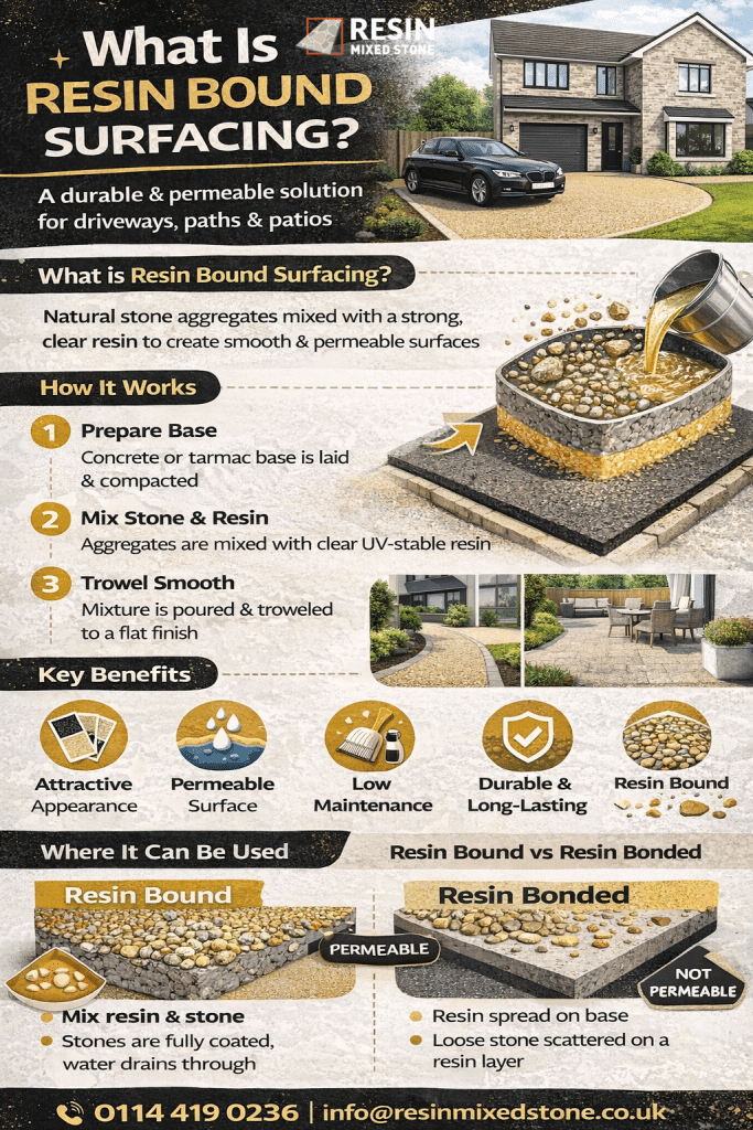 What is resin bound surfacing? [ Infographic ] - Resin Mixed Stone